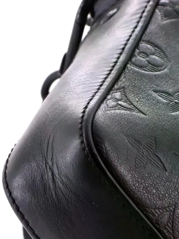 LOUIS VUITTON Duo Messenger Bag Monogram Shadow Leather - Black