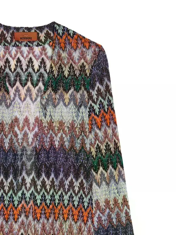 Missoni Chevron Fine-knit Coat - Blue