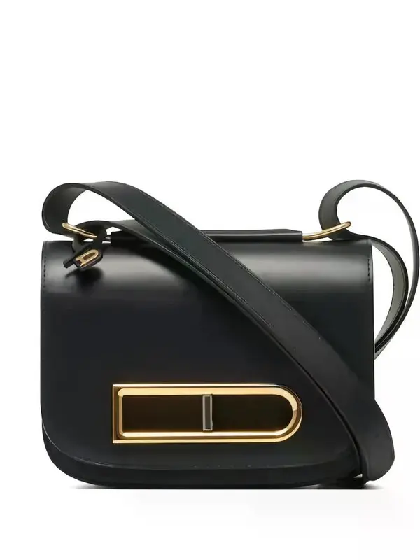 Delvaux Small Lingot Leather Shoulder Bag - Black