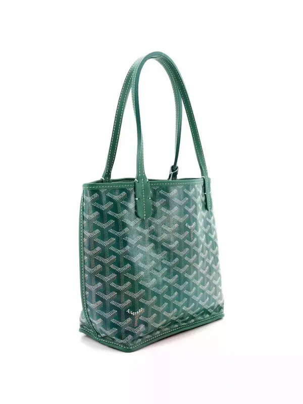 Goyard Anjou Reversible Tote Coated Canvas Mini Satchel - Green