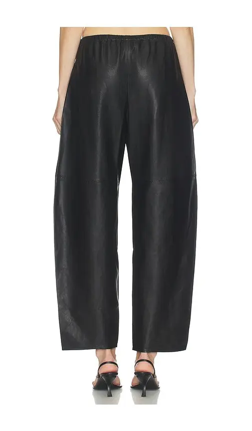 LA LIGNE Leather Barrel Leg Colby - Black