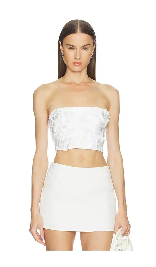 LOVERS AND FRIENDS Lilia Cropped Top - White