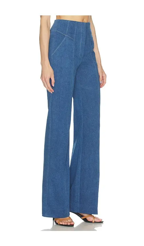Veronica Beard Frenkle Stretch Chambray Trousers