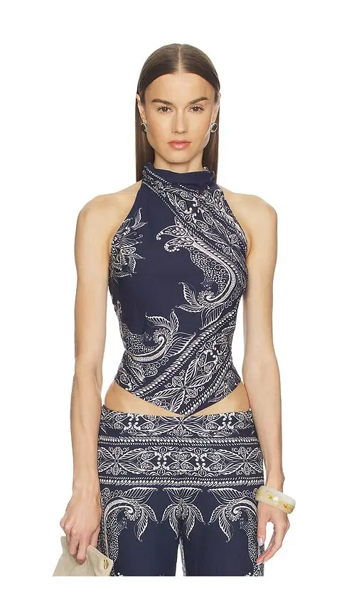 Amanda Uprichard Arielle Top - Navy