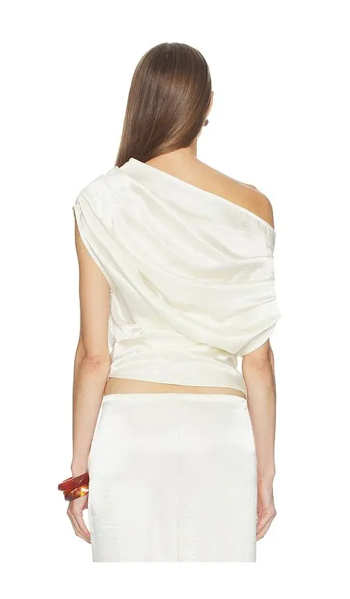 SNDYS. Dove One-shoulder Top