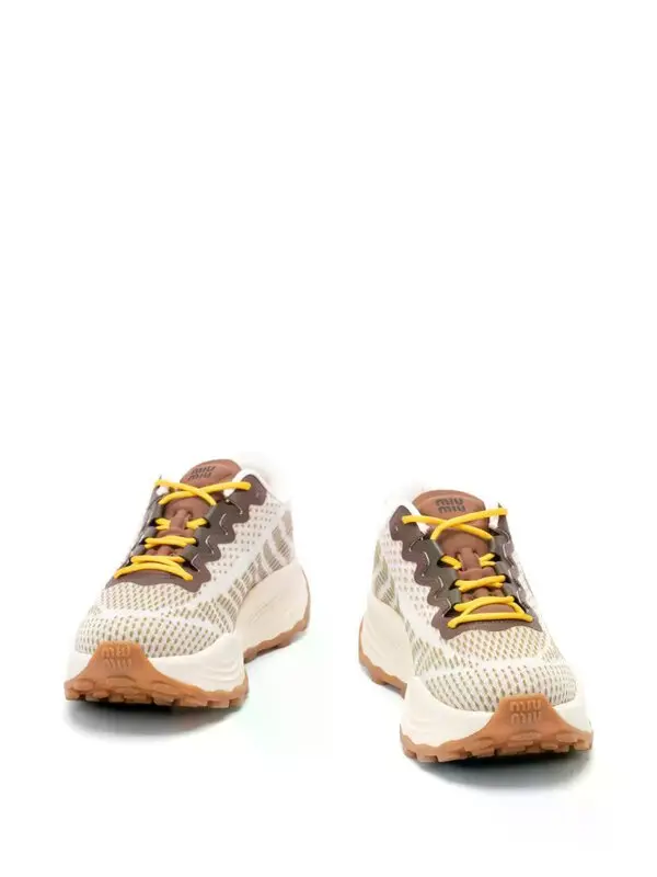 Miu Miu Logo Pattern Sneakers