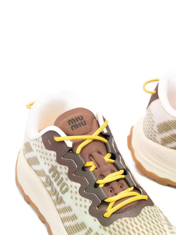 Miu Miu Logo Pattern Sneakers