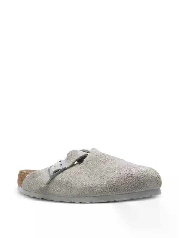 BIRKENSTOCK Boston Soft Footbed Suede Slippers - Neutrals