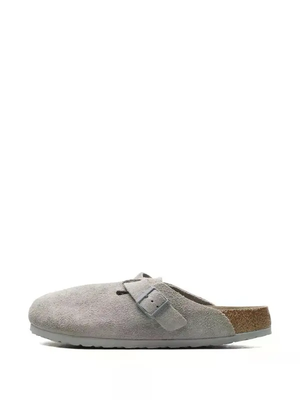BIRKENSTOCK Boston Soft Footbed Suede Slippers - Neutrals