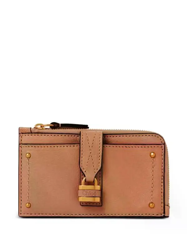 Chloé Paddington Zip Card Wallet - Neutrals