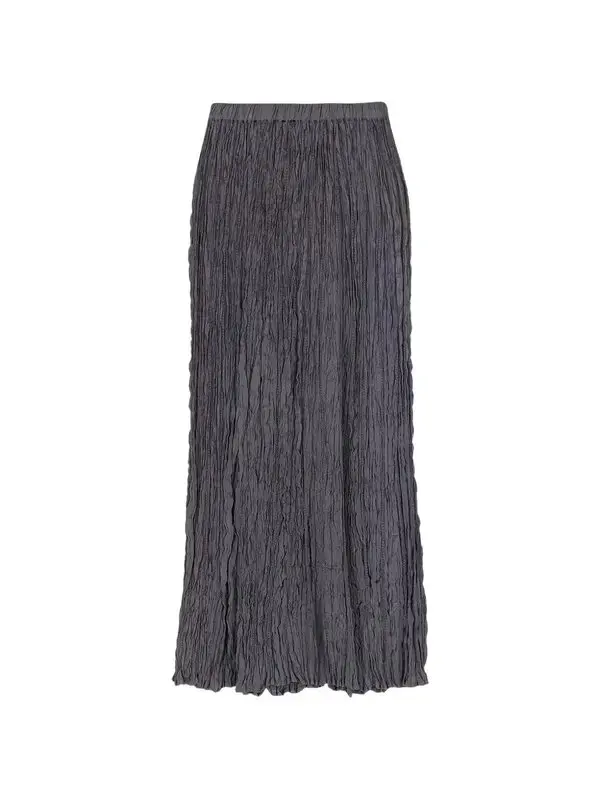 ALYSI Elasticated Crinkled Skirt - Grey