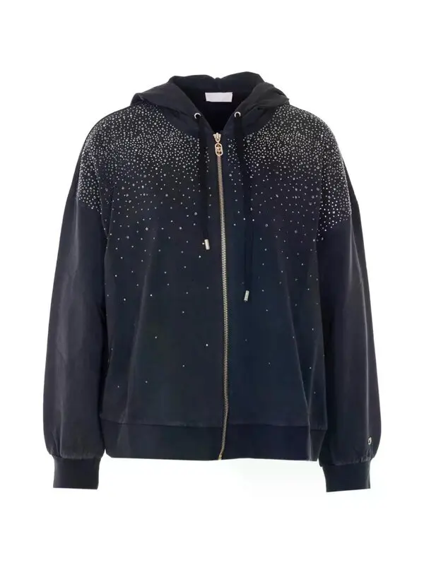 Liu Jo Embellished Zip-up Hoodie With Drawstring Hood