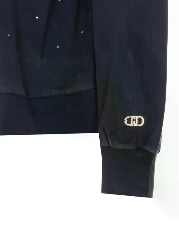 Liu Jo Embellished Zip-up Hoodie With Drawstring Hood