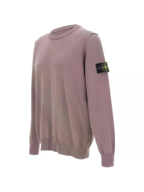 Stone Island Logo Crew-neck Sweatshirt - Pink