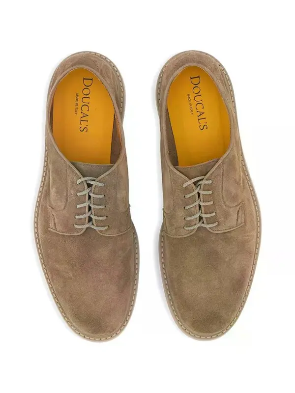 DOUCAL'S Suede Lace-up Shoes - Brown