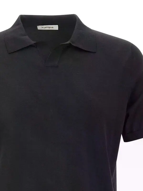 KANGRA Ribbed Short-sleeves Polo Shirt