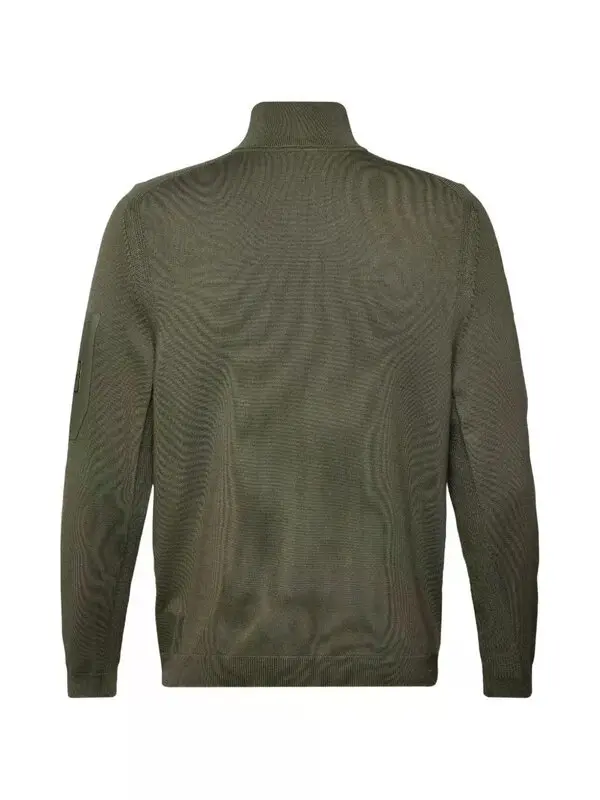 BOSS Ribbed Zip Jacket - Green