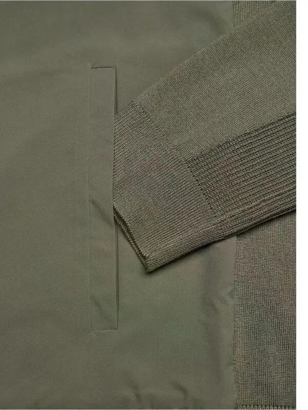 BOSS Ribbed Zip Jacket - Green