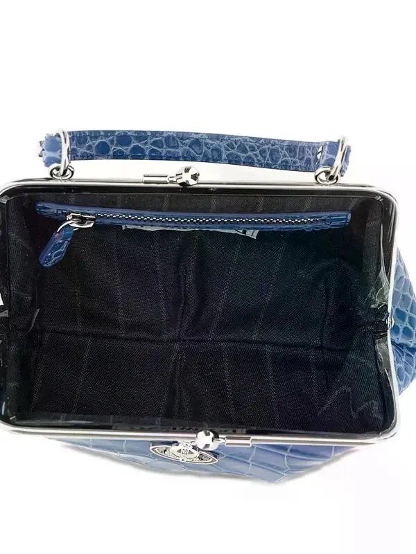 VIVIENNE WESTWOOD Granny Frame Croc-effect Tote