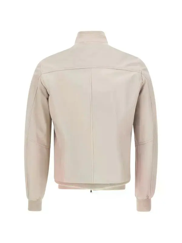 BARBA NAPOLI Ribbed Leather Jacket