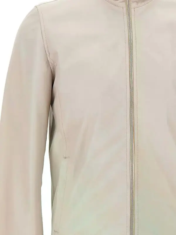 BARBA NAPOLI Ribbed Leather Jacket