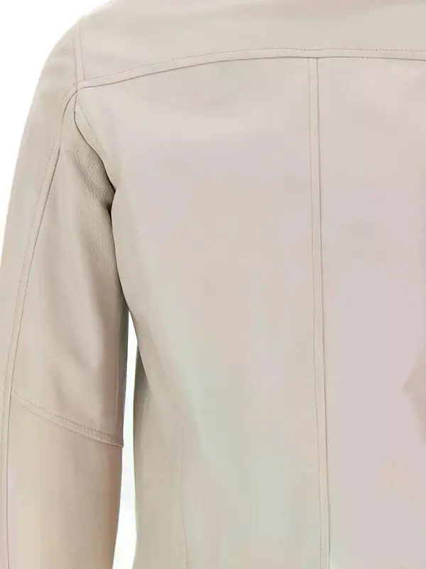 BARBA NAPOLI Ribbed Leather Jacket