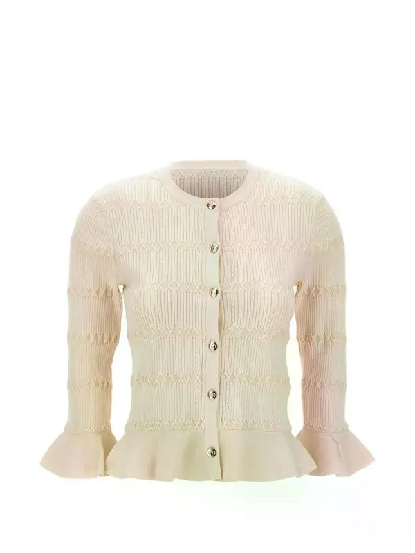 Liu Jo Ruffled Cuff Buttoned Cardigan