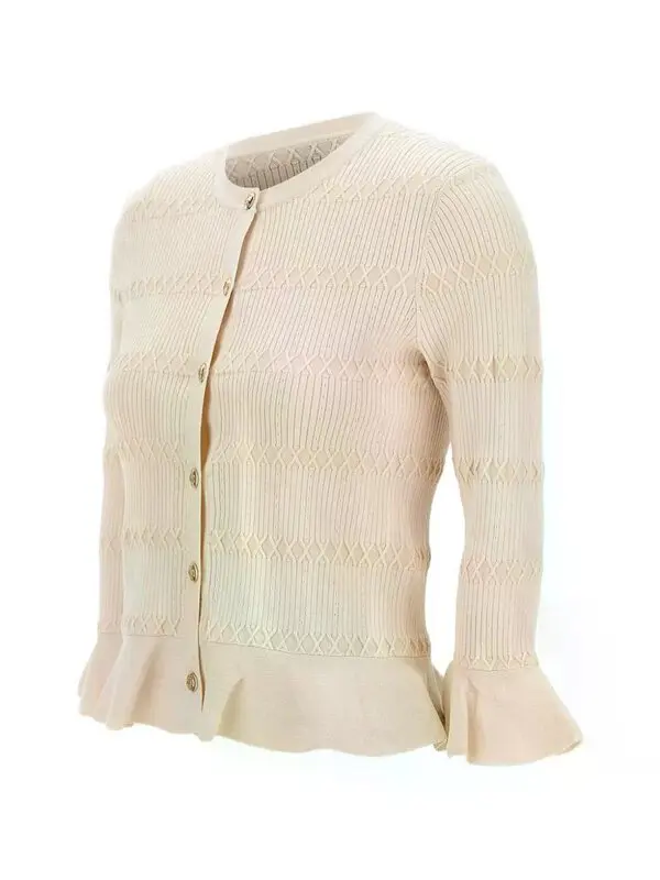 Liu Jo Ruffled Cuff Buttoned Cardigan