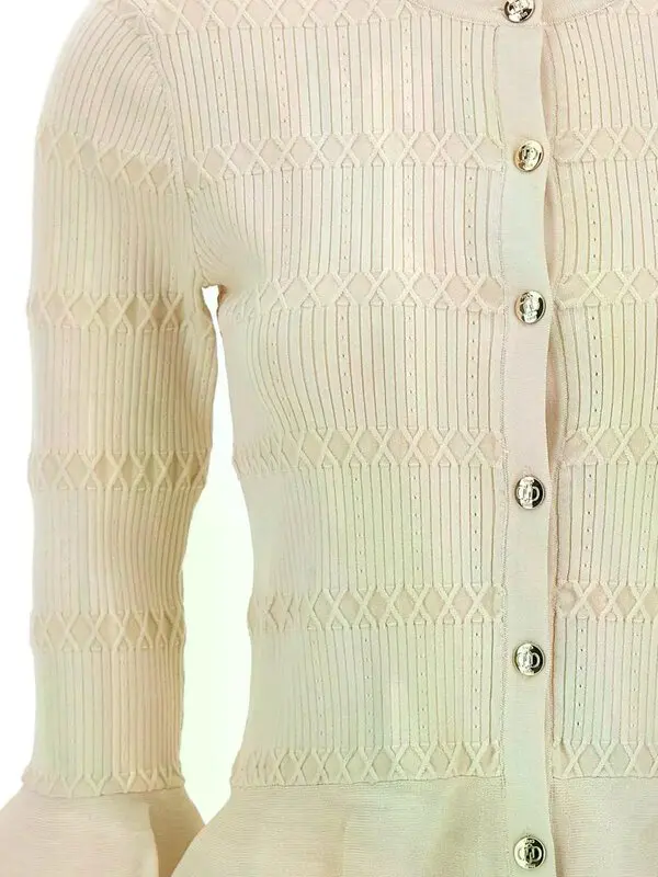 Liu Jo Ruffled Cuff Buttoned Cardigan