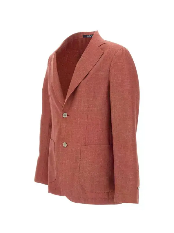BARBA NAPOLI Easy J Mono Lapel Blazer - Red