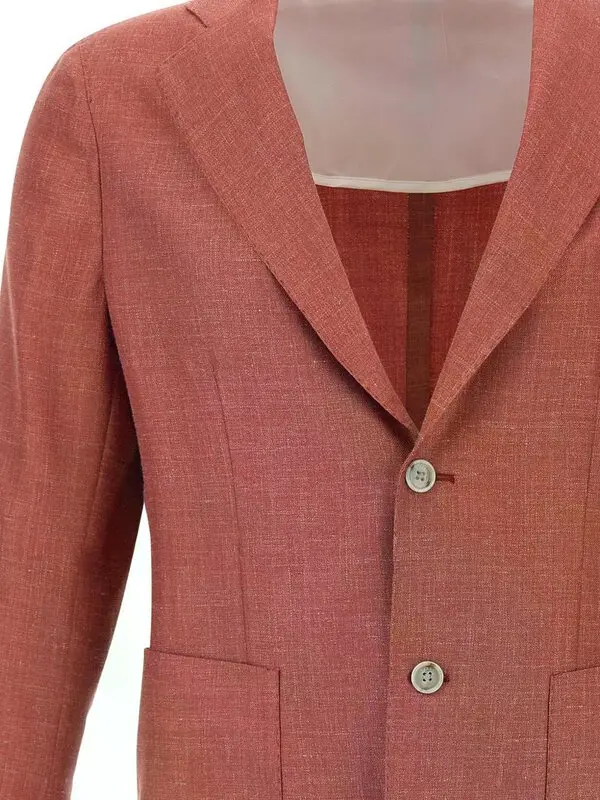 BARBA NAPOLI Easy J Mono Lapel Blazer - Red