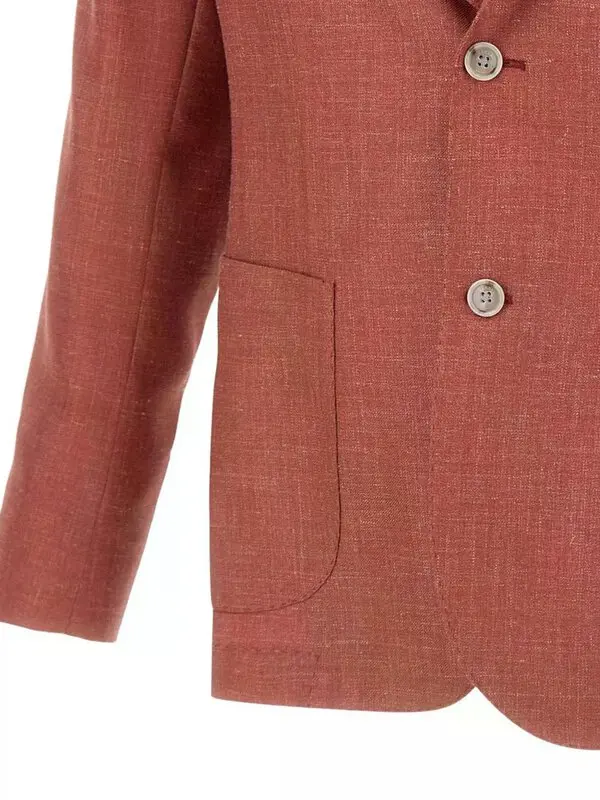 BARBA NAPOLI Easy J Mono Lapel Blazer - Red