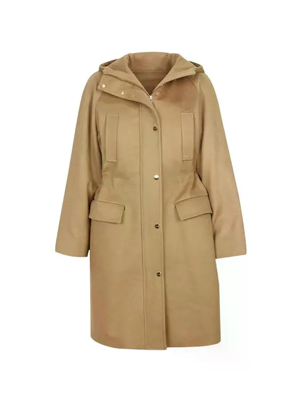 Max Mara Alcade Hooded Coat - Neutrals