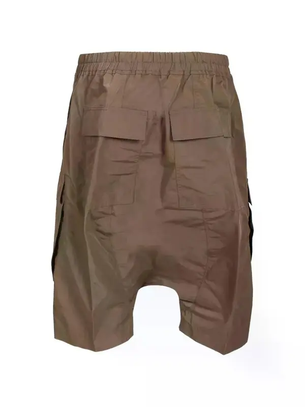 Rick Owens Cargo Shorts With Drawstring Detail - Brown