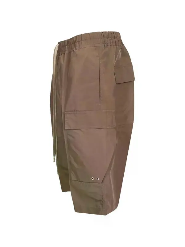 Rick Owens Cargo Shorts With Drawstring Detail - Brown