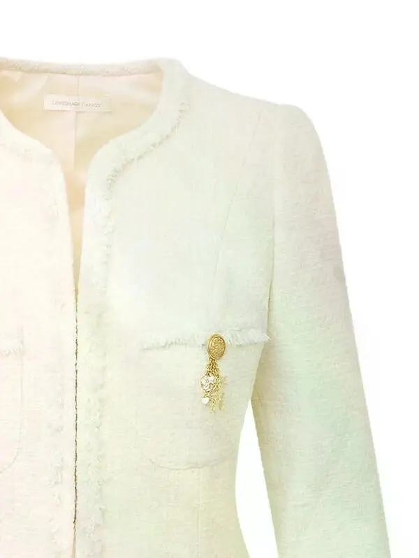 LoveShackFancy Embellished Fringed Jacket