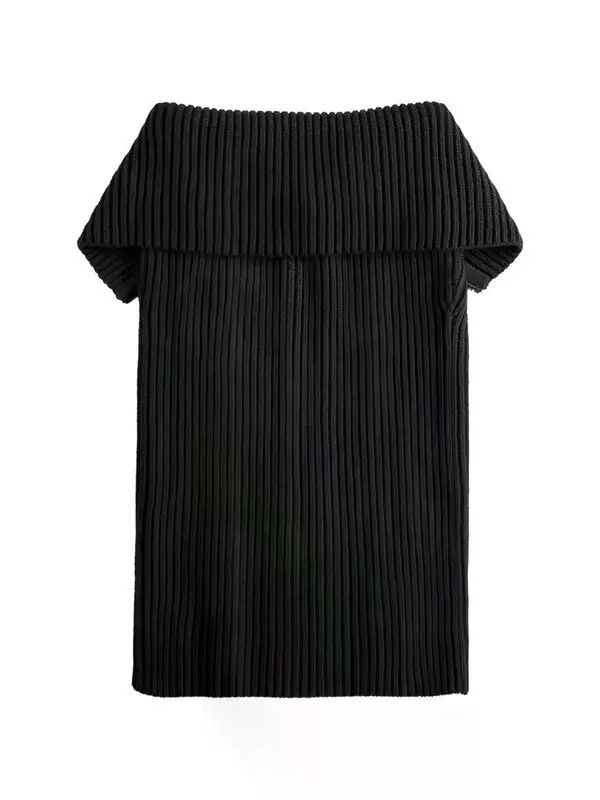 TOD'S Ribbed Knit Zip Skirt