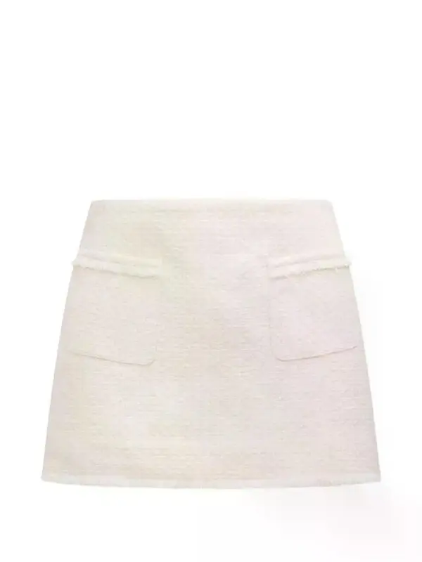 LoveShackFancy Breya Fringed-trim Mini Skirt