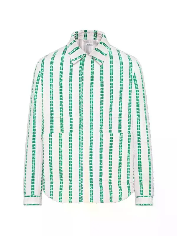 Thom Browne Repp Striped Tweed Utility Jacket