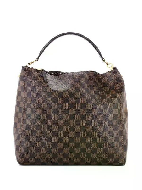 LOUIS VUITTON Portobello Damier Pm Hobo Bag - Brown