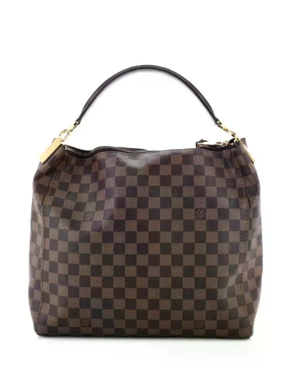 LOUIS VUITTON Portobello Damier Pm Hobo Bag - Brown