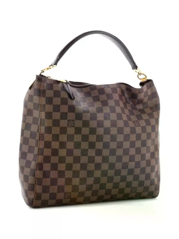 LOUIS VUITTON Portobello Damier Pm Hobo Bag - Brown