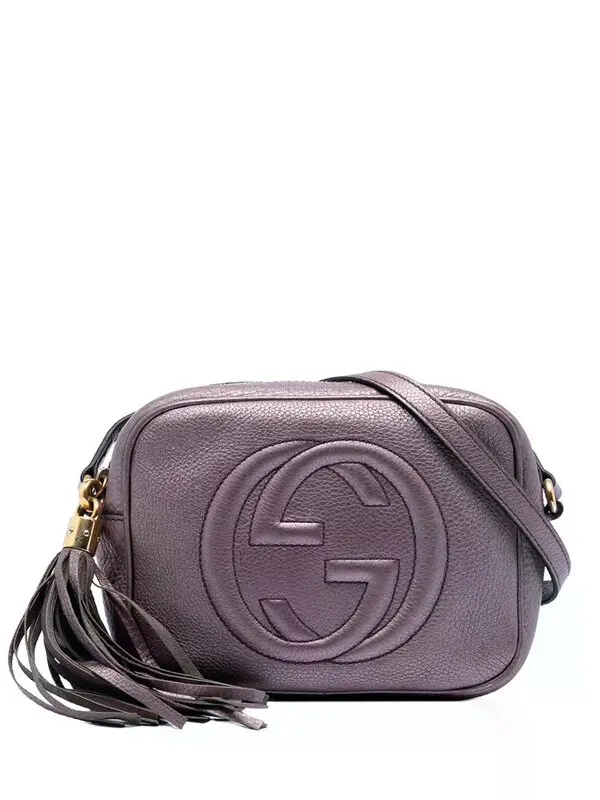 Gucci Metallic Leather Soho Disco Crossbody Bag - Purple