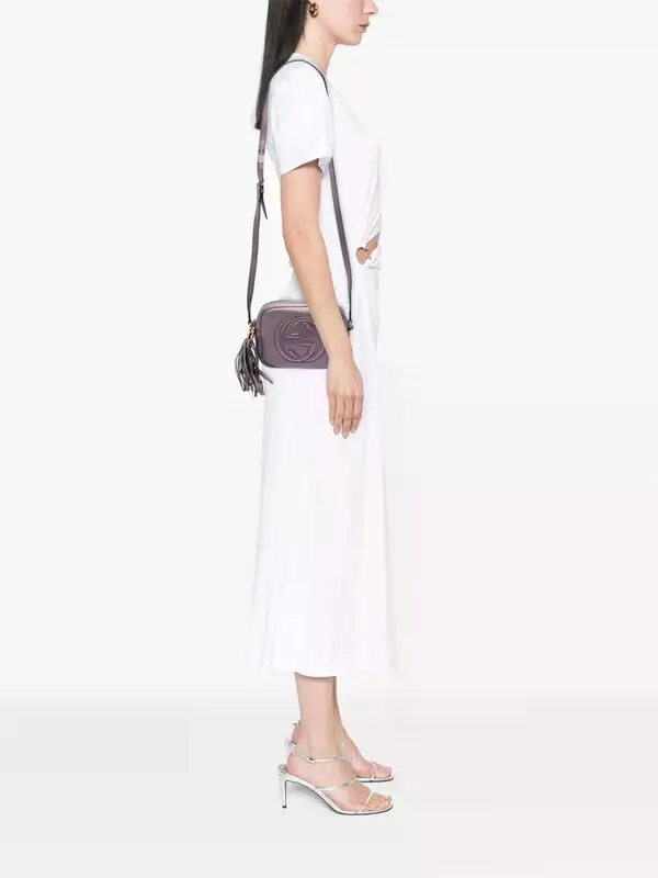 Gucci Metallic Leather Soho Disco Crossbody Bag - Purple