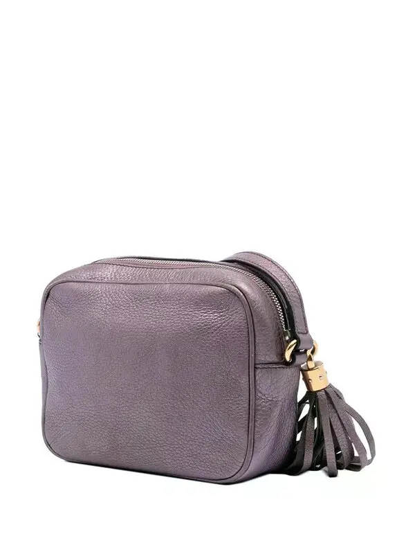 Gucci Metallic Leather Soho Disco Crossbody Bag - Purple