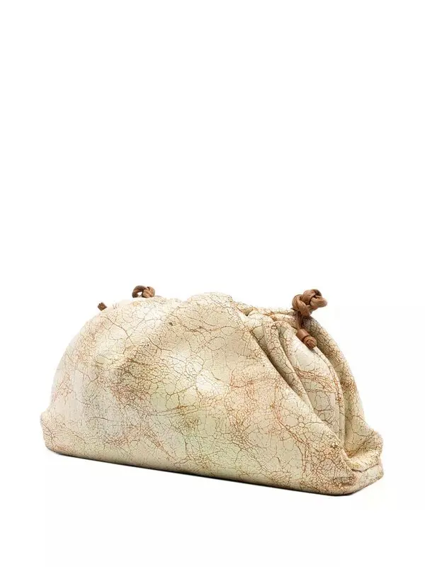 Bottega Veneta 2012-2025 Crackled Calfskin The Mini Pouch Crossbody Bag - Brown