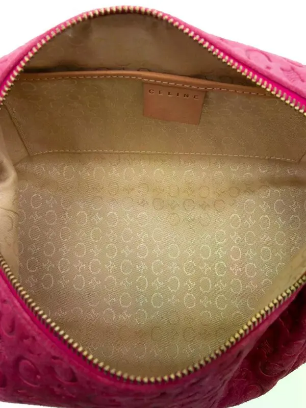Celine 2000 C Macadam Suede Shoulder Bag - Brown