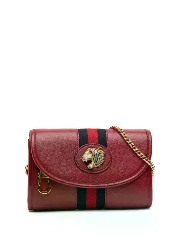 Gucci 2000-2015 Mini Leather Rajah Web Chain Crossbody Bag