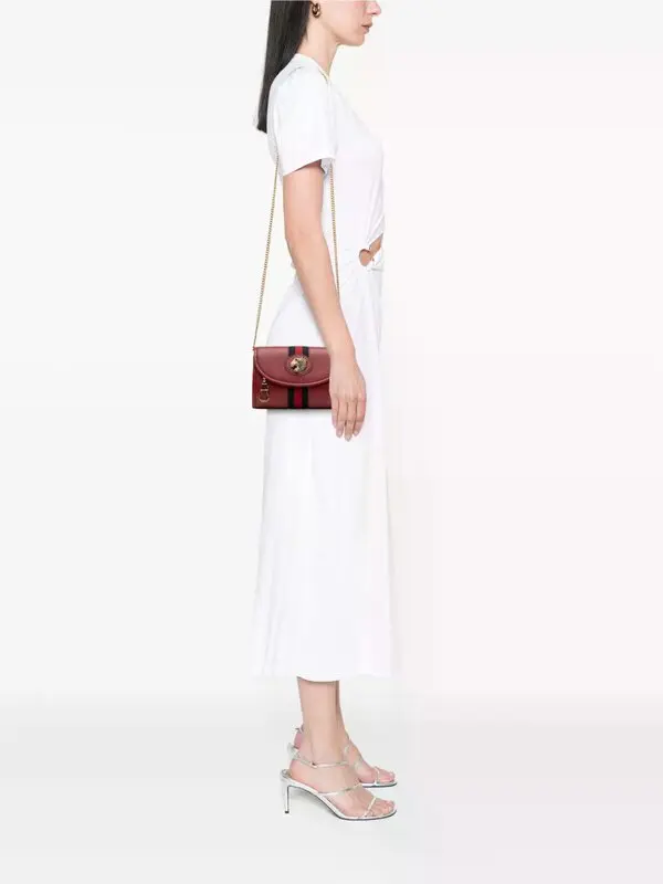 Gucci 2000-2015 Mini Leather Rajah Web Chain Crossbody Bag