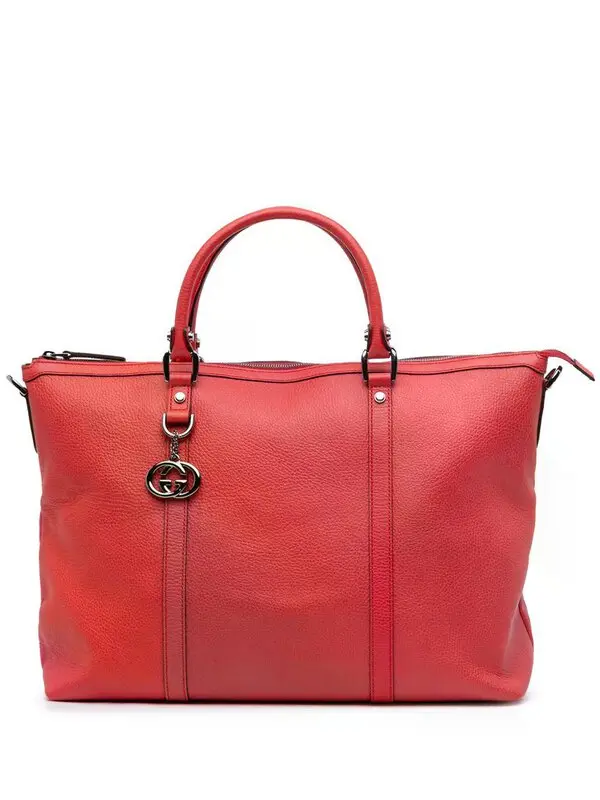 Gucci Leather Gg Charm Satchel